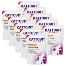 Kattovit Paté Sensitive kapszula csirke 10 x 85 g | ABC-ZOO
