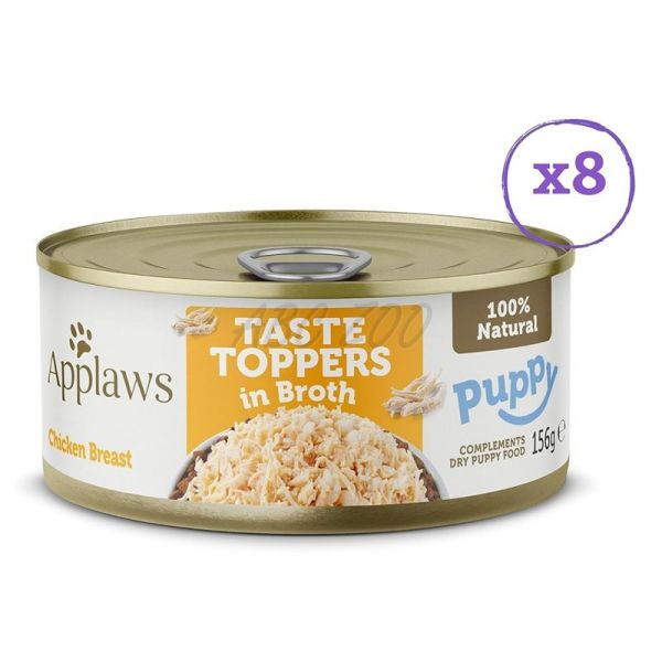 Applaws Puppy Taste Toppers Chicken Breast in Broth 8 x 156 g | ABC-ZOO
