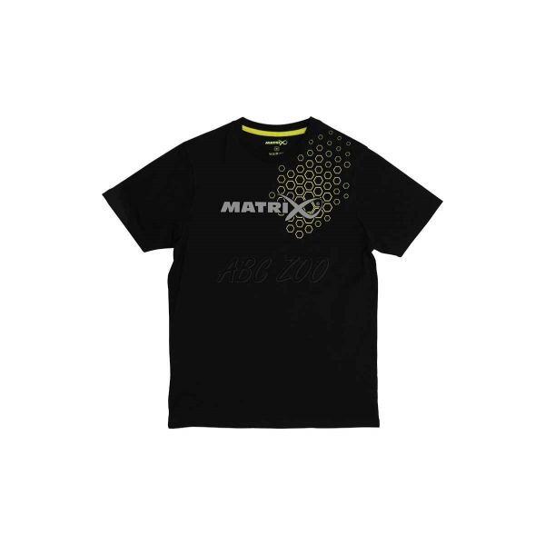 Matrix Hex Print T-Shirt Black M | ABC-ZOO