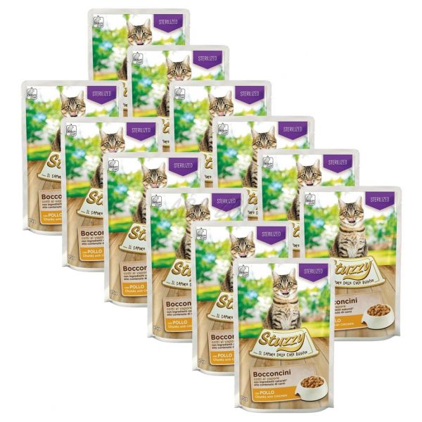 Stuzzy Cat Sterilized Chunks csirkedarabkák szószban 12 x 85 g | ABC-ZOO